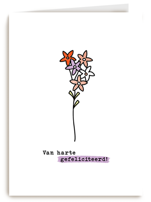 Verjaardagskaart Van Harte Gefeliciteerd Bloemetjes | Hallmark